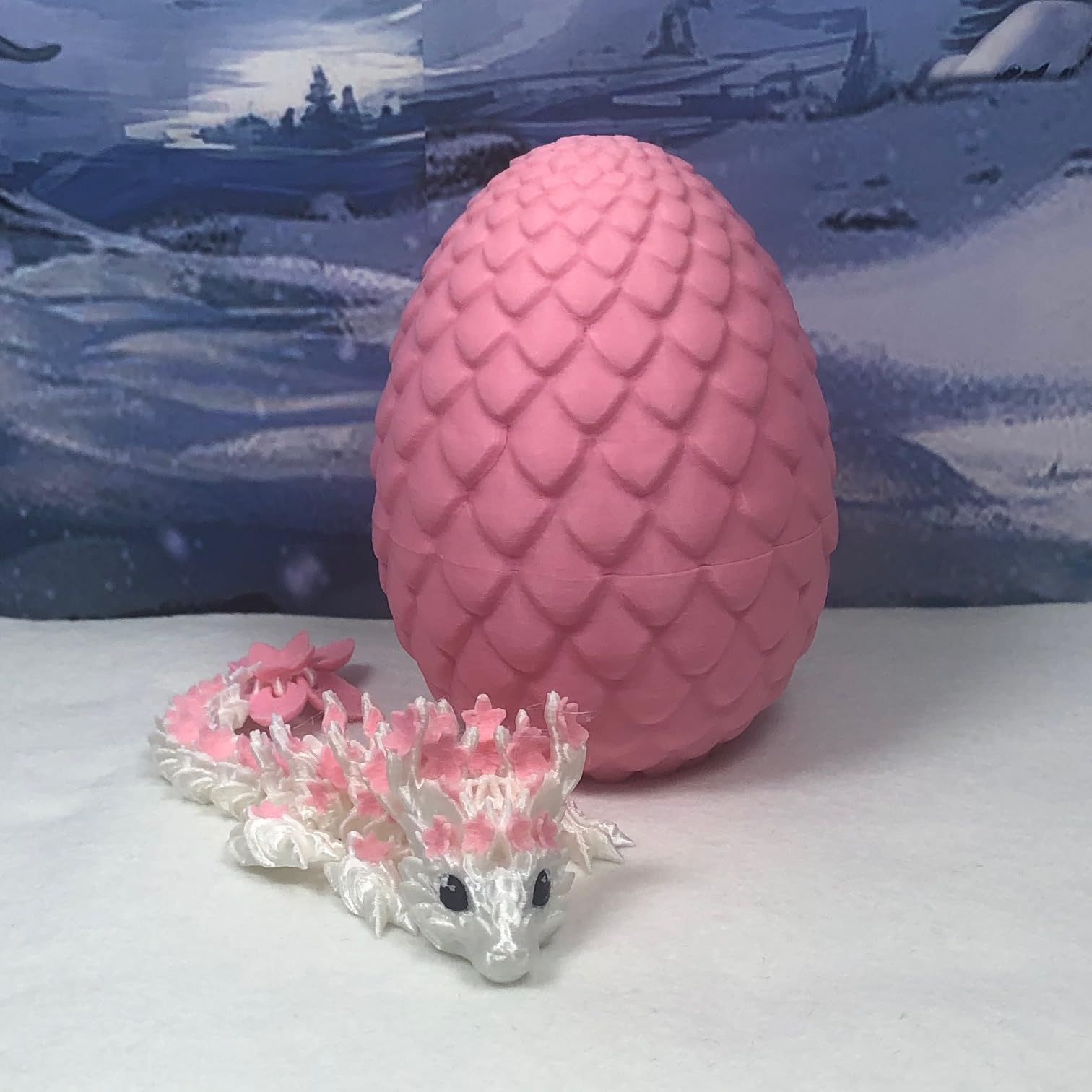 Amazon.com: Generic Baby Dragon with Dragon Egg, 3D Printed Articulated ...