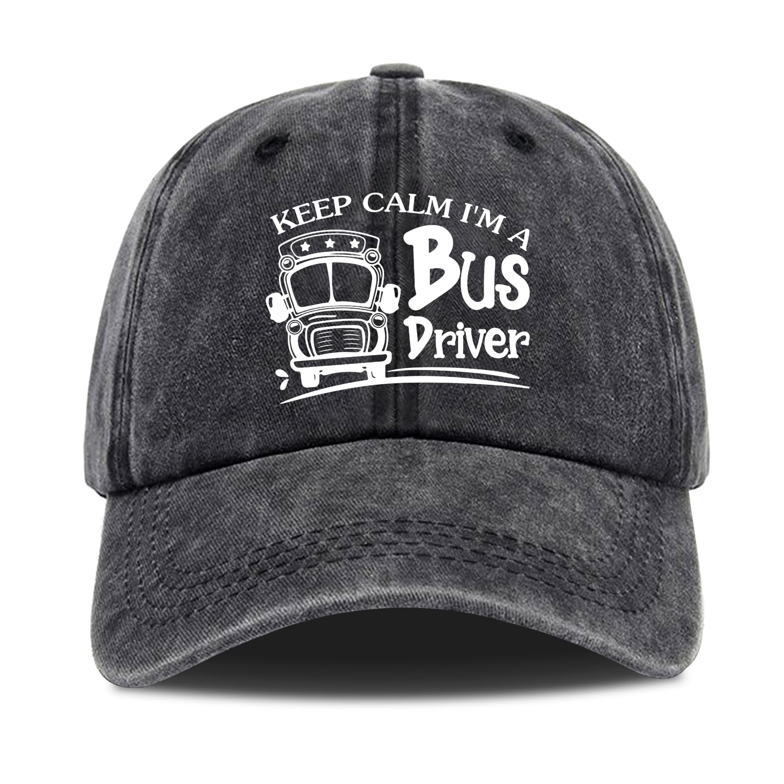 Keep Calm I'm A Bus Driver,Funny Hats,Vintage Caps,School Bus Hat, Bus ...