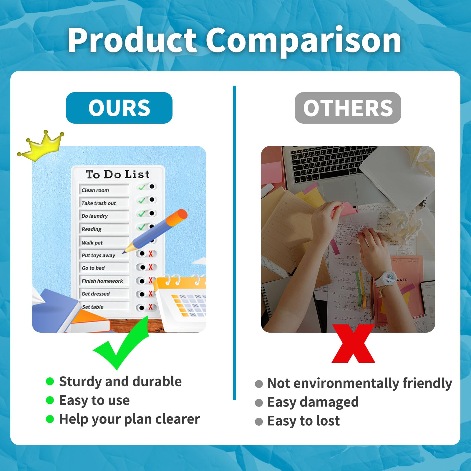 Snapklik.com : 4 Pieces Chores Chart For Kids Multiple Kids - Reusable ...
