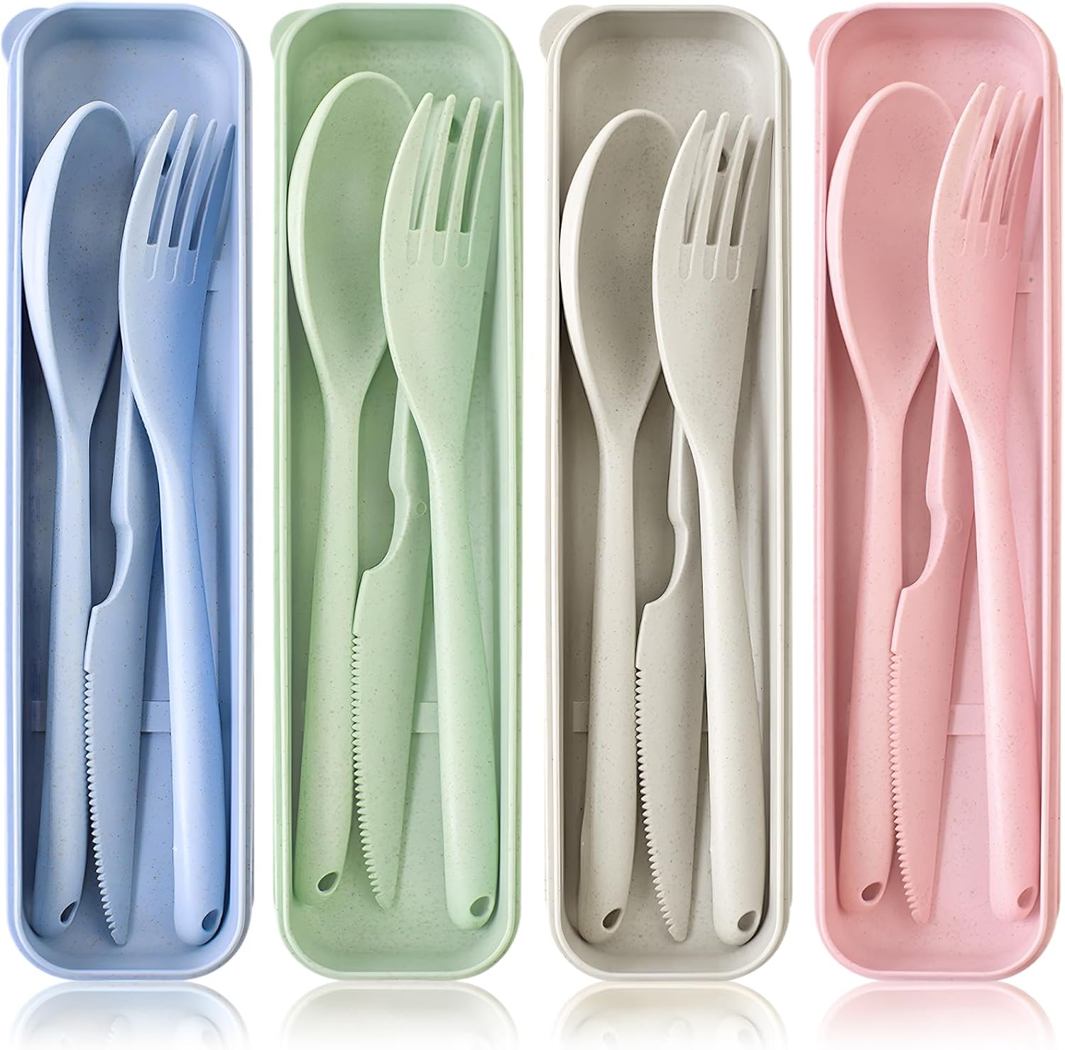 Amazon.com: Large Reusable Utensils Set with Case, Portable Cutlery Set ...