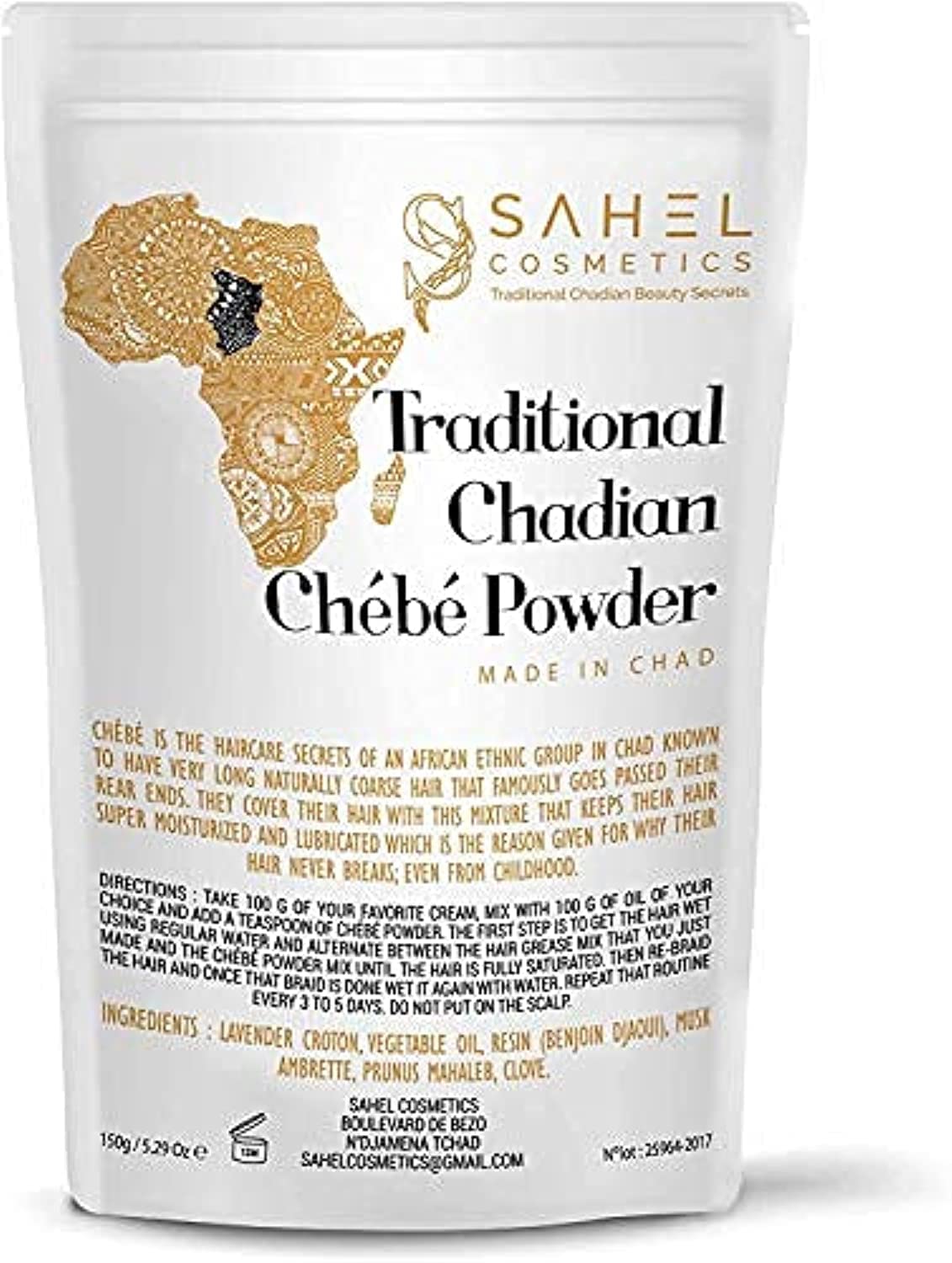 Amazon.com : Chebe Powder Sahel Cosmetics Traditional Chadic Chébé ...