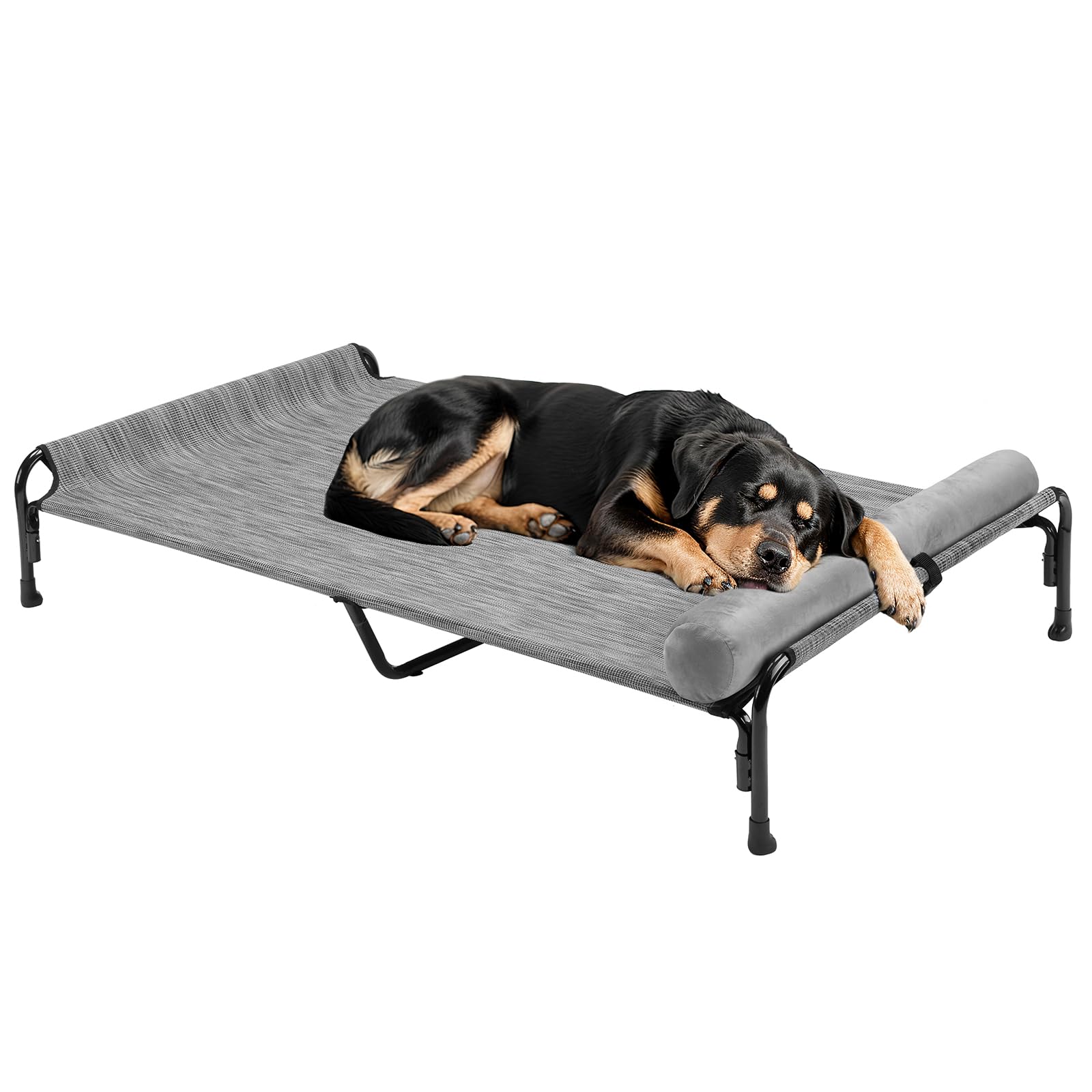 Amazon.com : Veehoo Large Elevated Dog Bed, Raised Dog Cot Bed with One ...