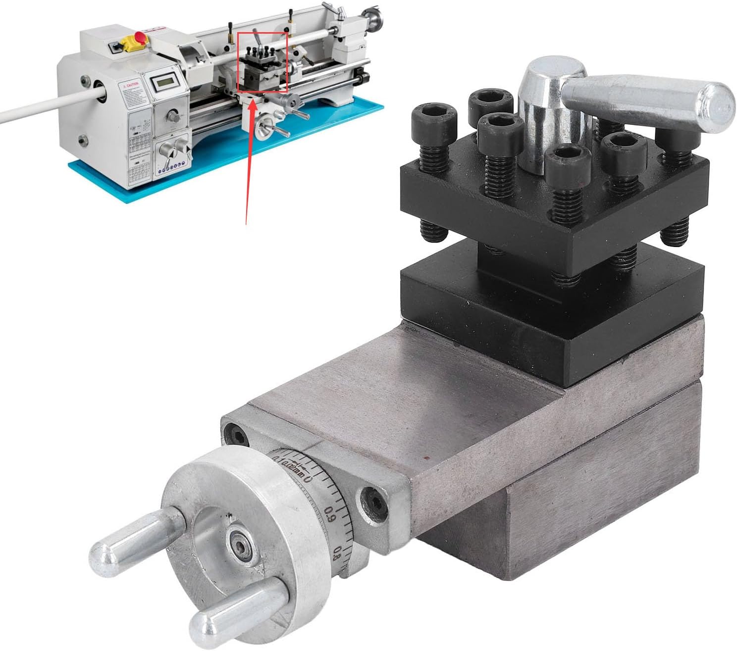 Amazon.com: Mini Lathe Tool Holder, Metal Lathe Cross Slide and Tool ...