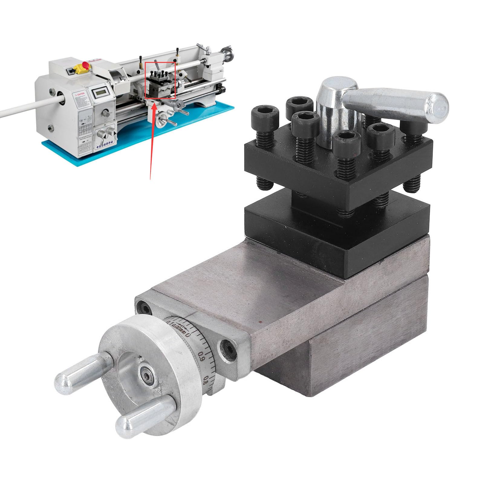 Mini Lathe Tool Holder Metal Lathe Cross Slide And Tool | Desertcart INDIA