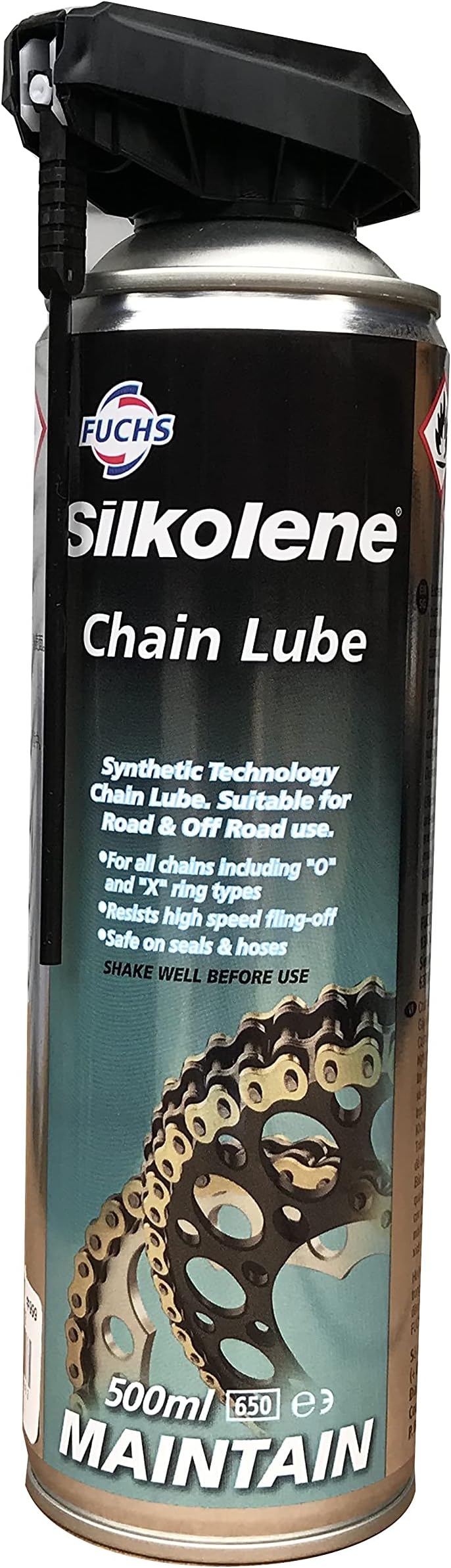 Silkolene motorcycle quad aerosol spray can chain lube lubricant 500ml ...
