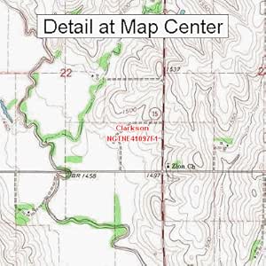 Amazon.com : USGS Topographic Quadrangle Map - Clarkson, Nebraska ...