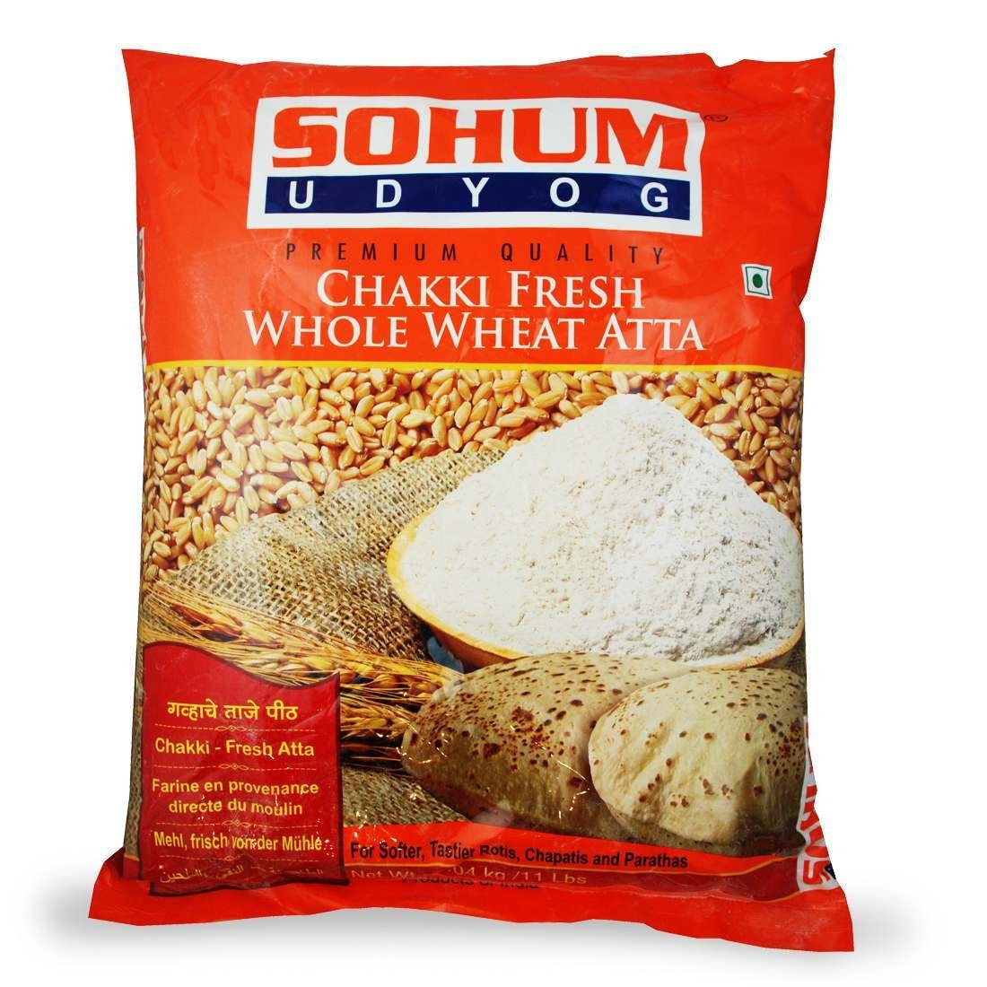 Sohum Udyog Premium Quality Chakki Fresh Whole Wheat Atta 5 ...