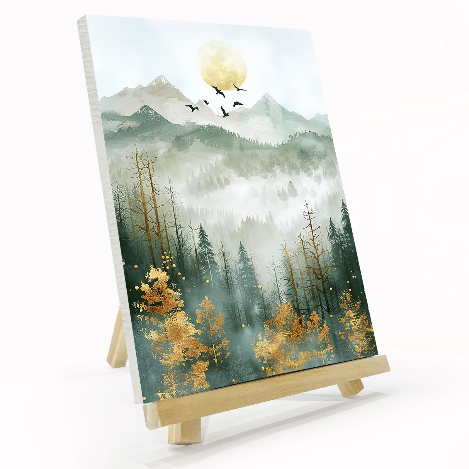 Amazon.com: JOOZ Mountain Paint by Numbers Kit for Adults with Frame ...
