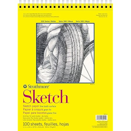Amazon.com: Canson XL Series Paper Sketch Pad for Charcoal, Pencil and ...