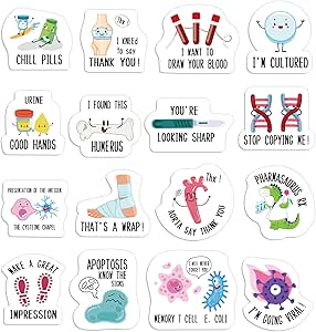 Amazon.com : 400 Pcs Nursing Stickers Funny Pun Nurse Stickers Medical ...