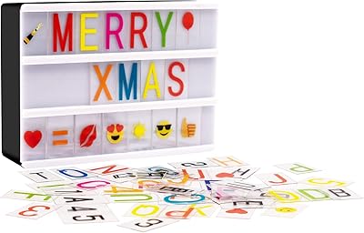 Amazon.com: Pink Cinema Light Box with 400 Letters & Emojis & 2 Markers ...