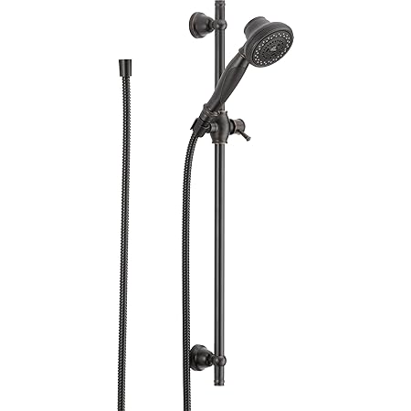 Delta Faucet 3-Spray Slide Bar Hand Held Shower with Hose, Oil Rubbed ...