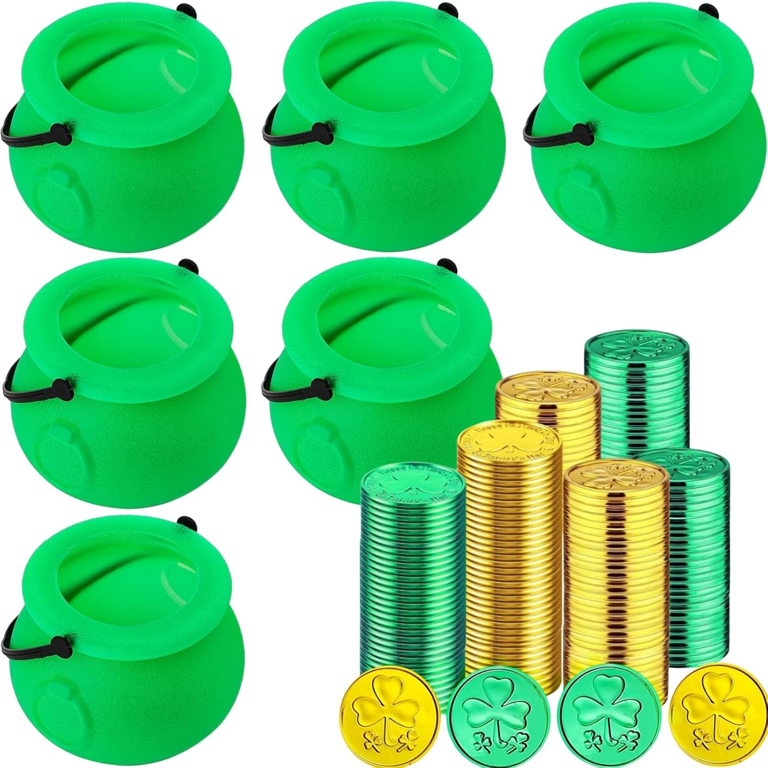 Amazon.com: LCPQMZGH 246 Pcs St. Patrick's Day Coins Set Include 6 Pcs ...