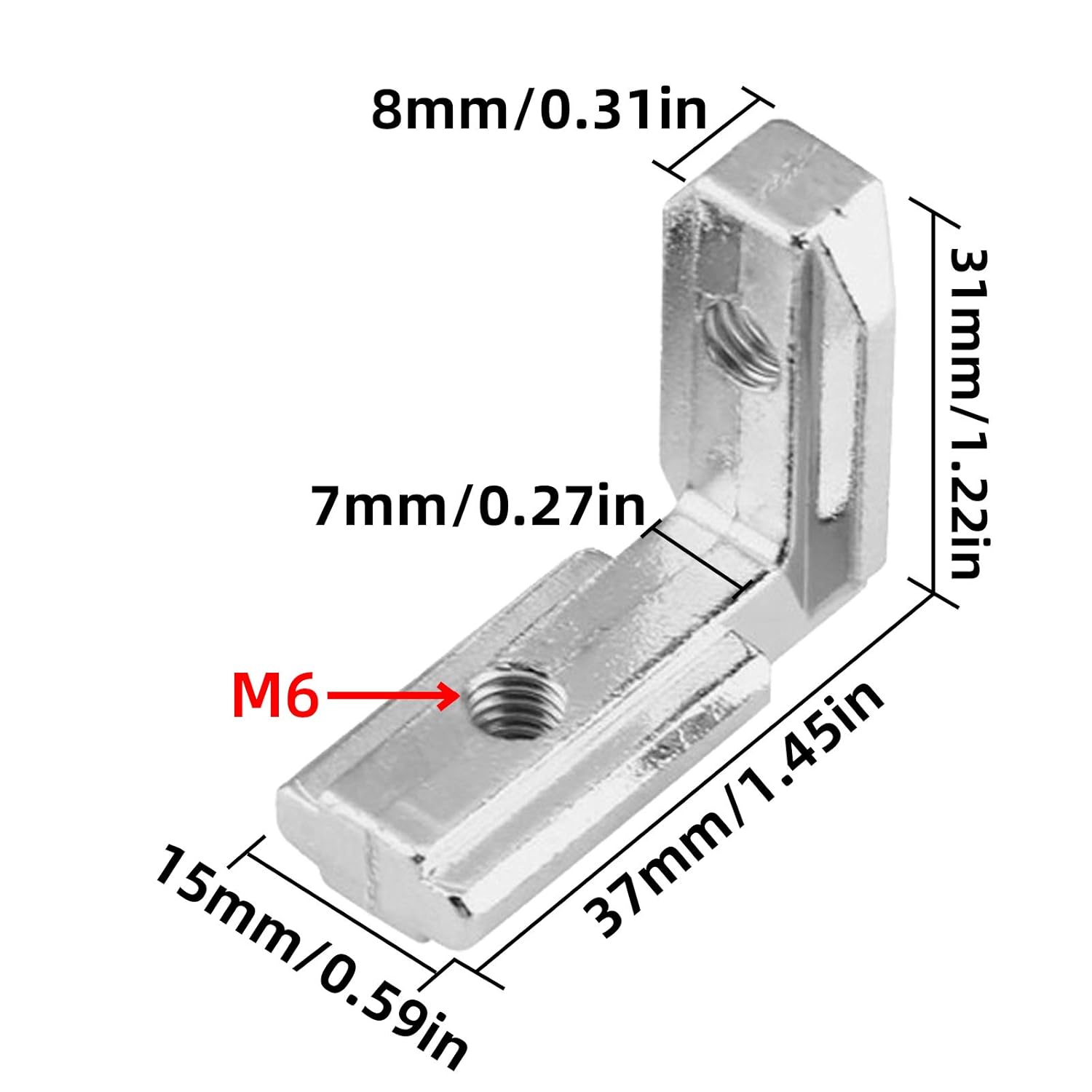 KAILEE 10PCS 3030 T Slot Brackets 90 Degree Interior Corner Connector ...