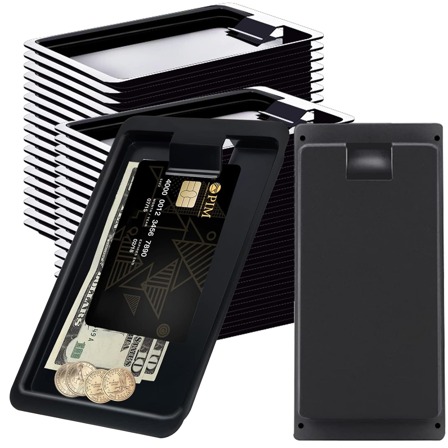 Amazon.com: Merkaunis 32 Pieces Black Check Holders, Check Presenters ...