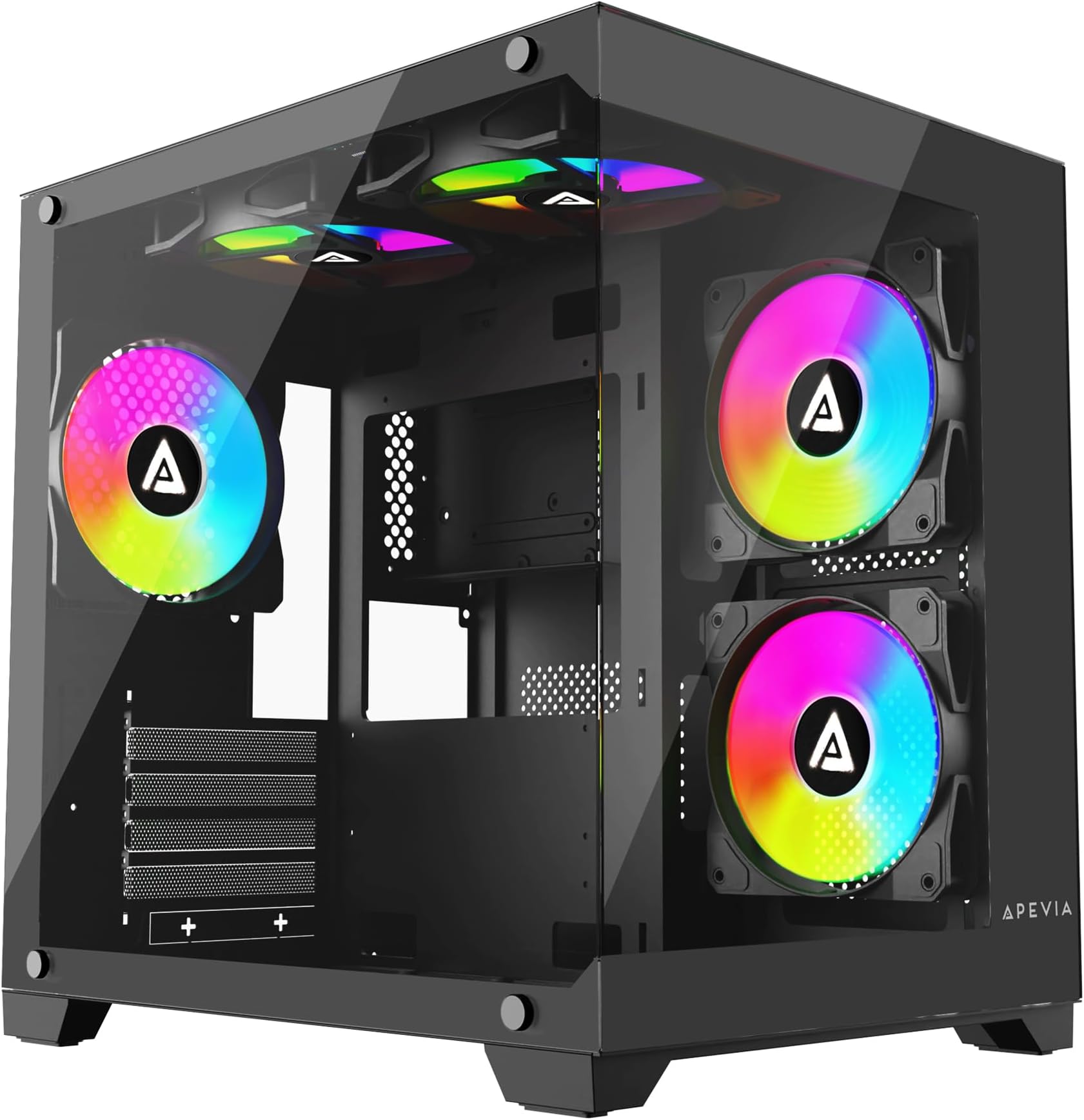Amazon.com: GAMDIAS Micro-ATX Tower Computer Case with Tempered Glass ...