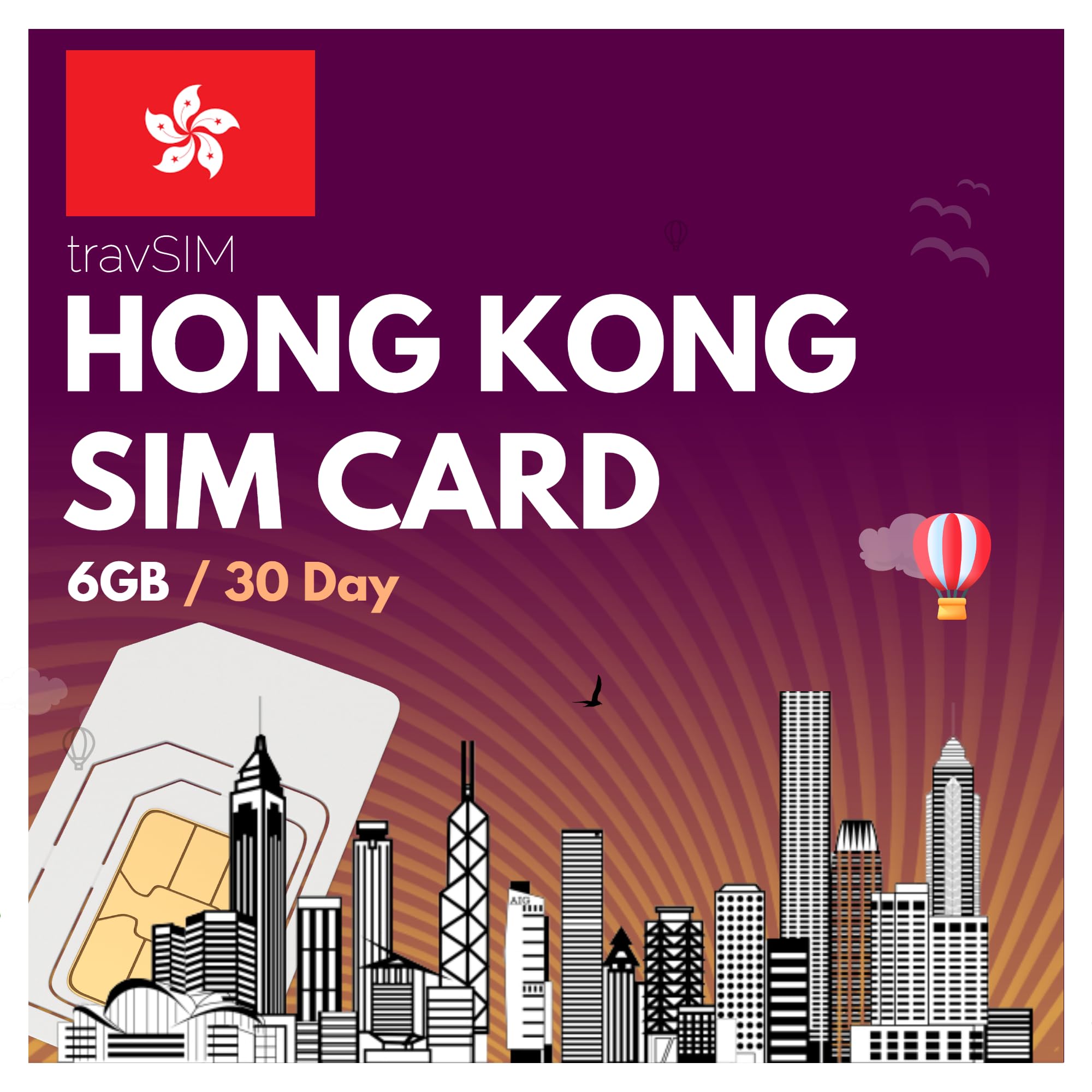 travSIM Hong Kong Data SIM | 6GB Mobile Data at 4G/5G speeds | Free ...