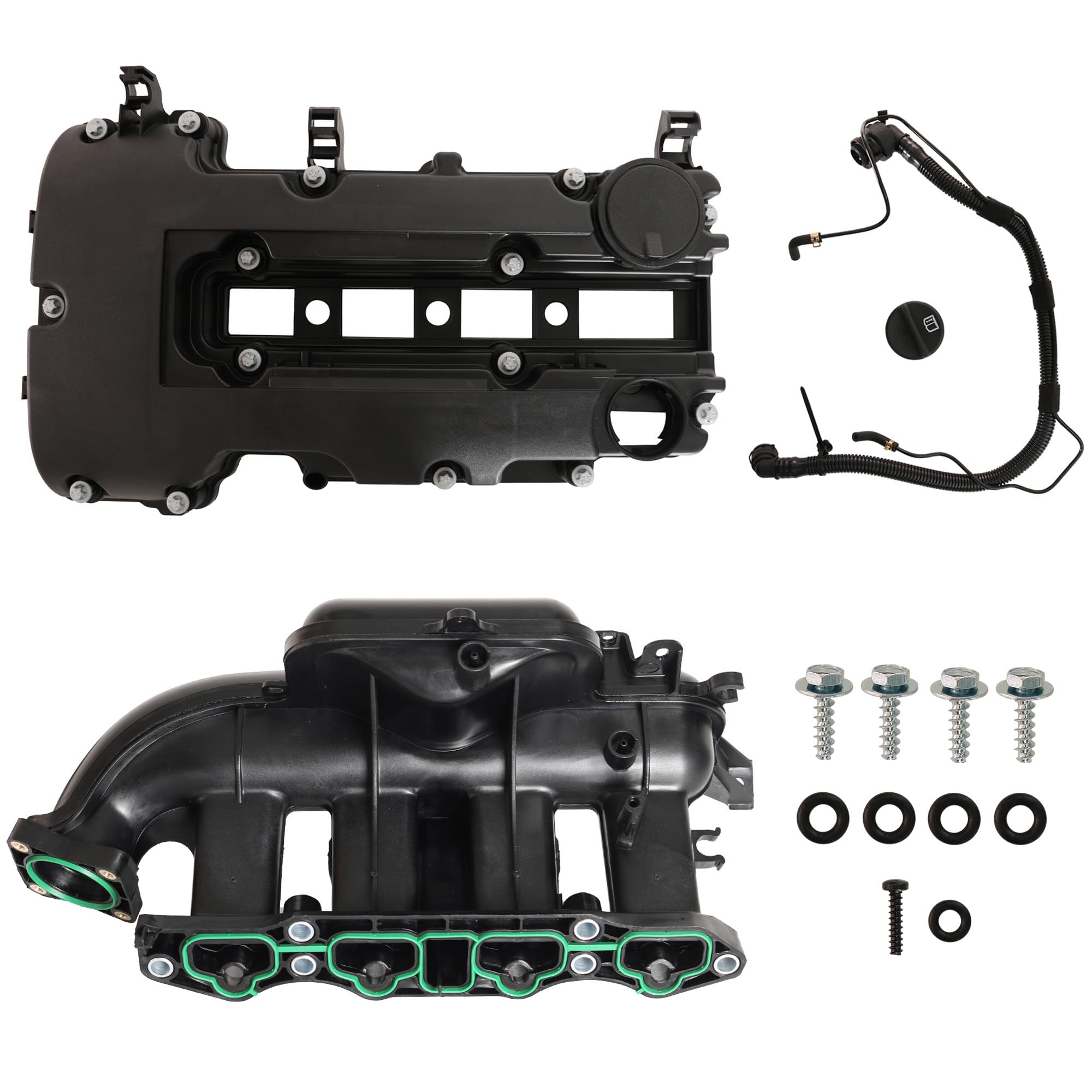 Amazon.com: Engine Valve Cover & Intake Manifold Kit Fit for Chevy ...