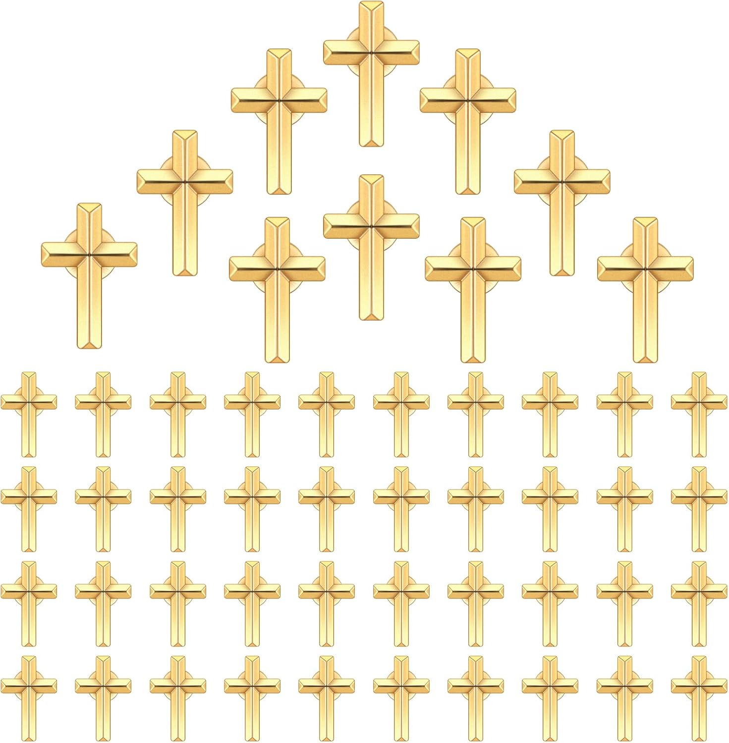 Amazon.com: Jexine 50 Pcs Small Cross Lapel Pins, Religious Christian ...
