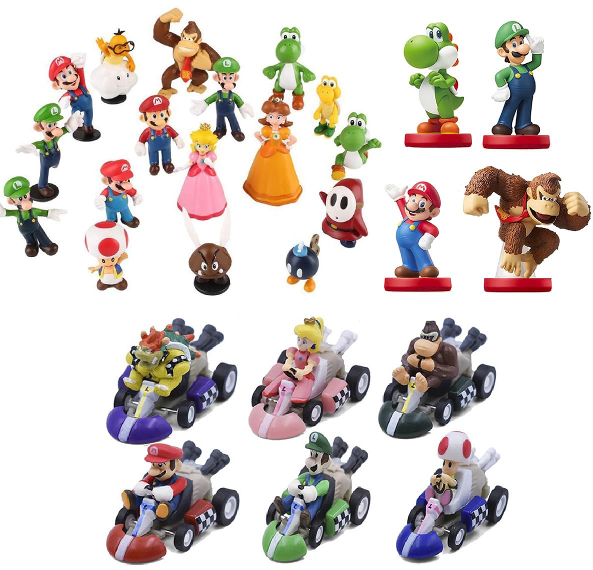 Amazon.com: Visent 28pcs Mari0 Bros Figures Complete Set : Toys & Games