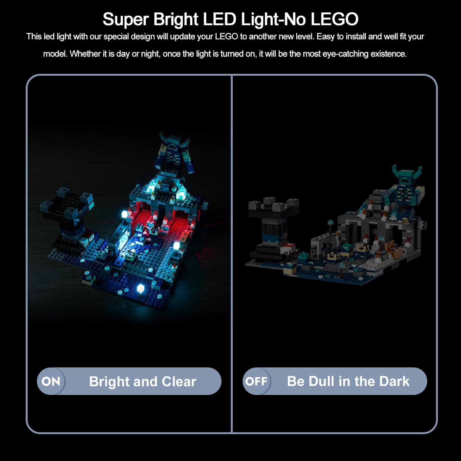 BrickBling Kit de luces para Lego Mine-Craft The Deep Dark Battle Set ...
