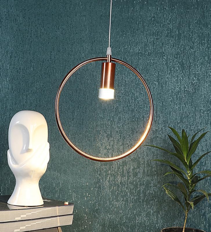 Buy ELIANTE Rose Gold Iron Hanging Light | Inbuilt LED - Warm White ...