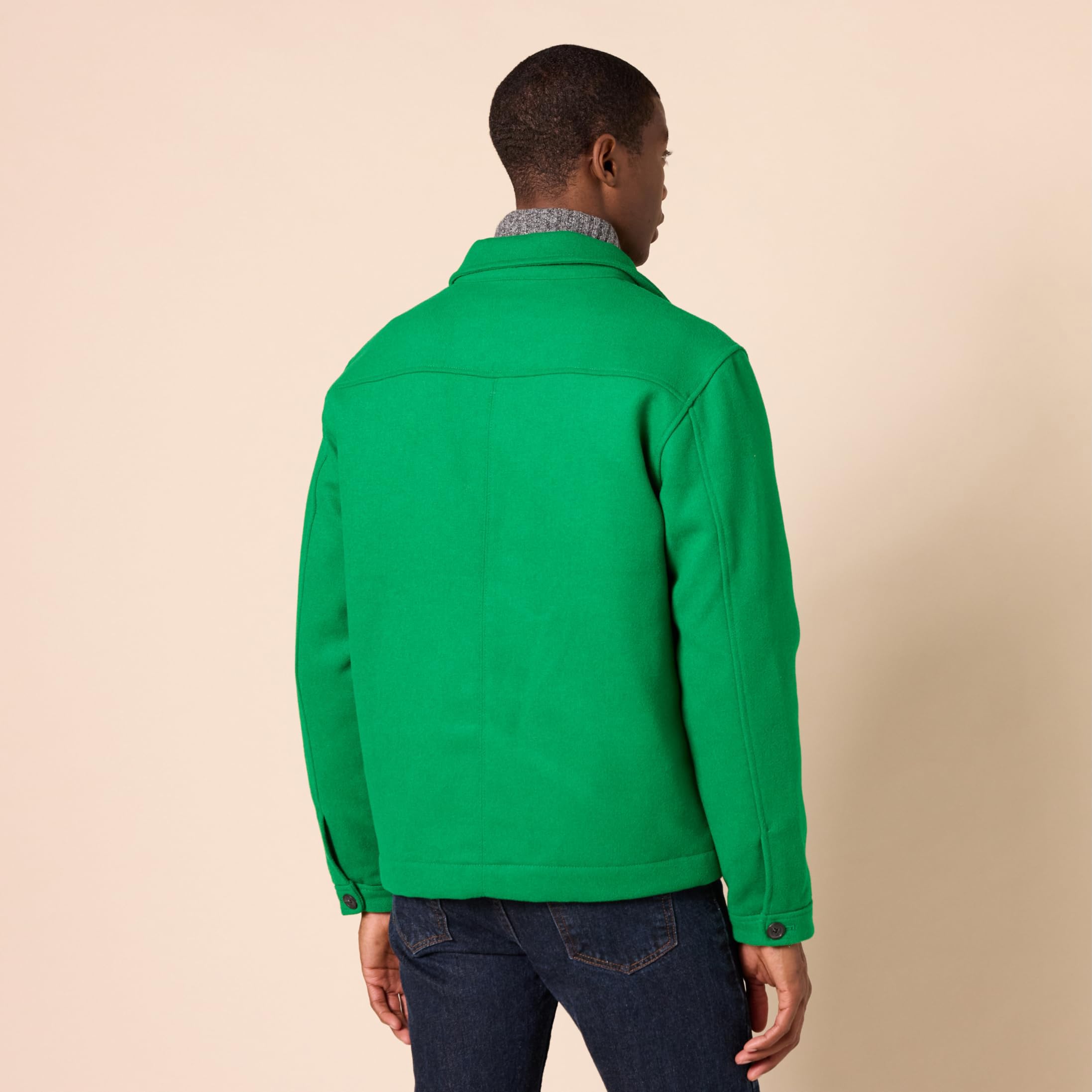 Snapklik.com : Essentials Mens Wool Blend Bomber Jacket