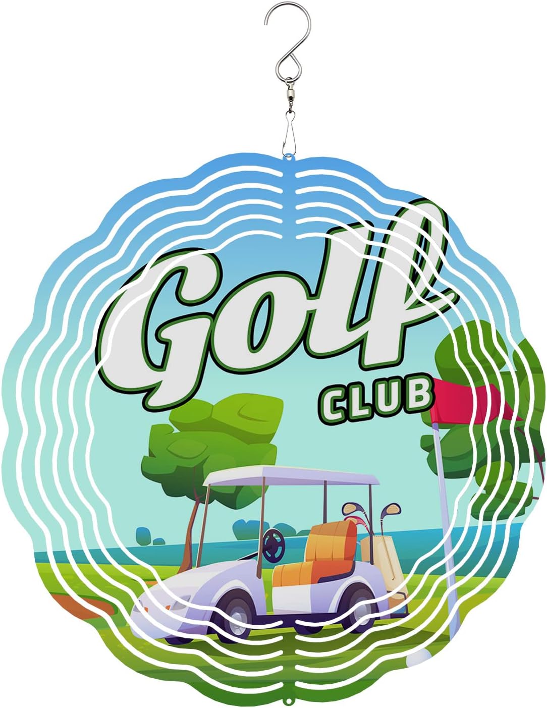 Amazon.com: Golf Club Wind Spinners for Yard and Garden, 3D Stainless ...