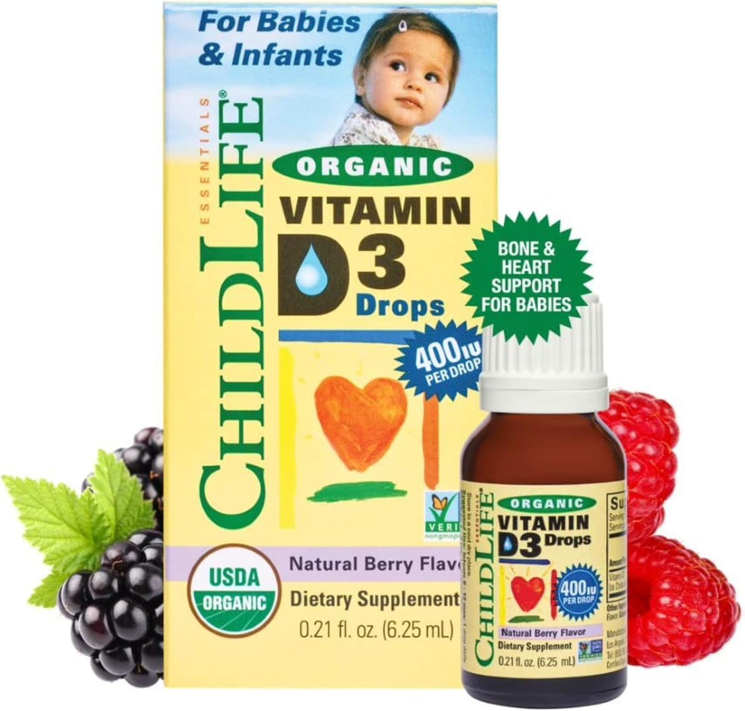 Amazon.com: CHILDLIFE Essentials Organic Vitamin D3 Drops - Vitamin D ...