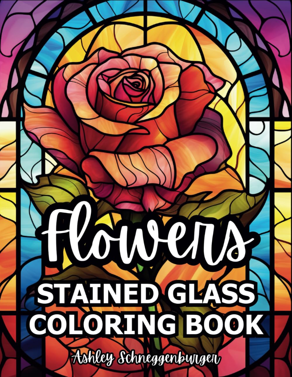 Amazon.com: 100 Stained Glass Flowers Coloring Book for Adults ...