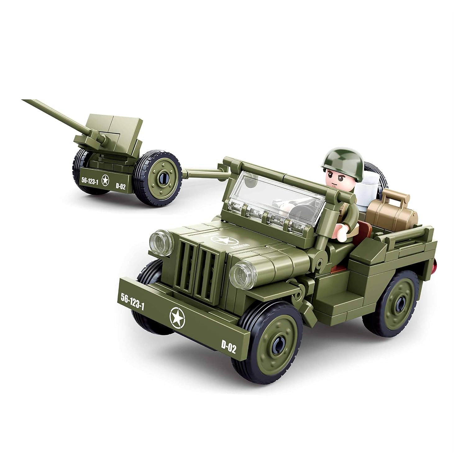 Sluban WWII-Willys Jeep Building Blocks Kit for Kids - Creative ...