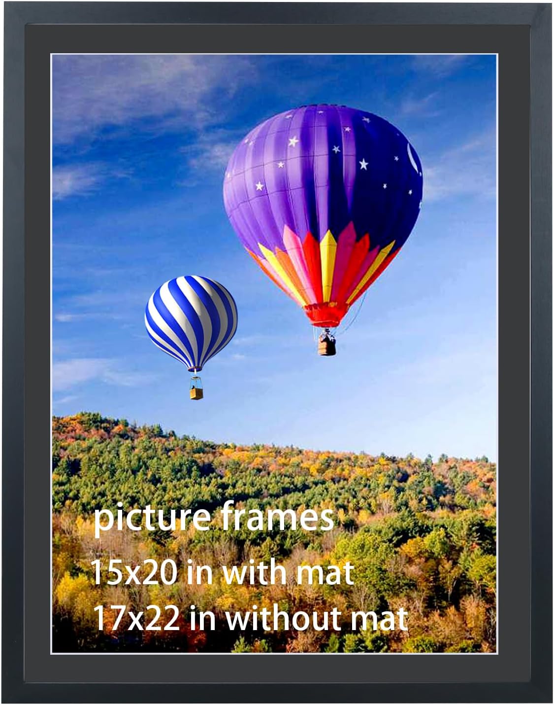 Amazon.com - LTYHHK 17x22 Picture Frames Solid Wood with Black Mat ...