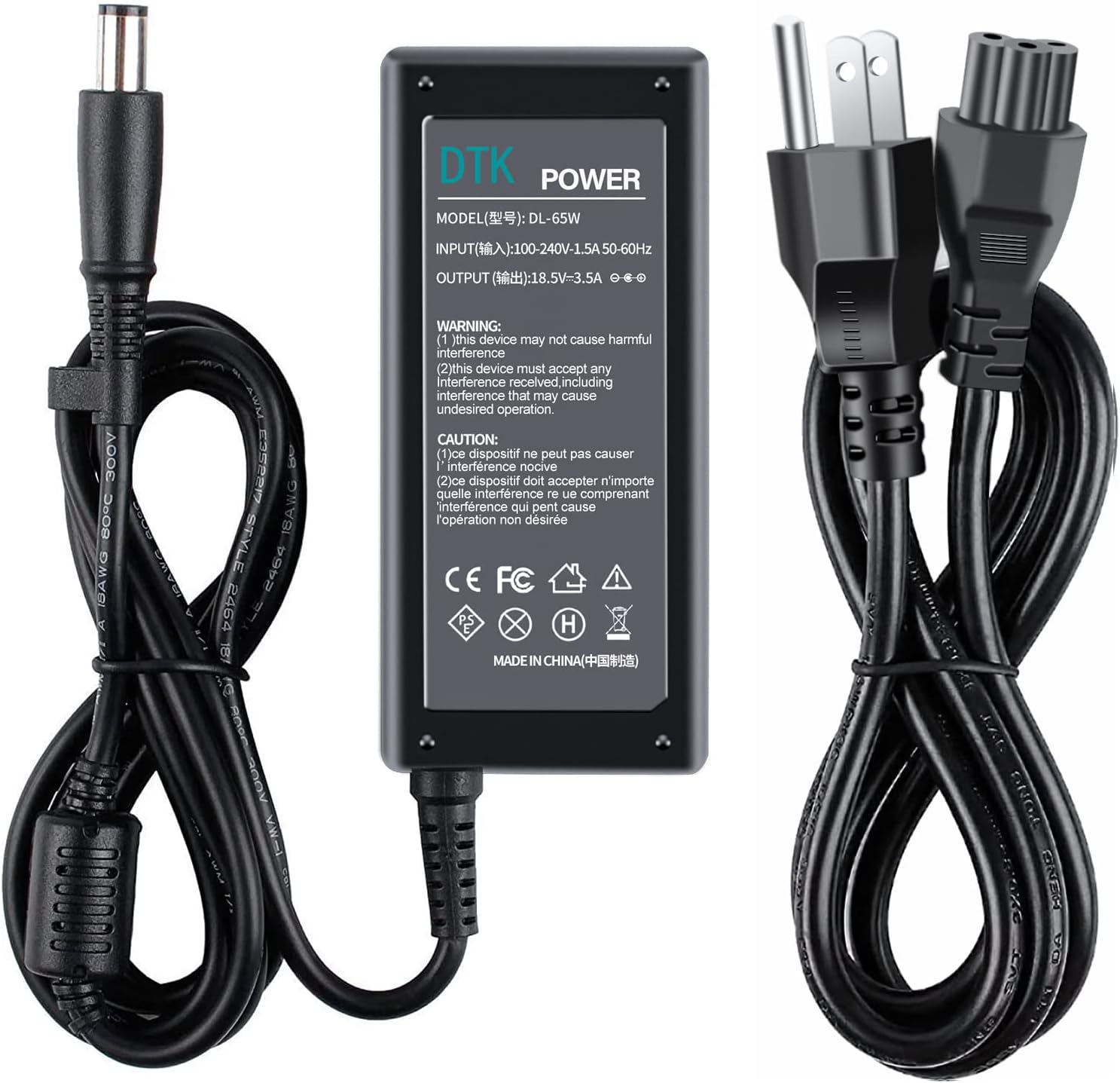 Amazon.com: Dtk 18.5V 3.5A 65W for HP Ac Adapter Laptop Computer ...