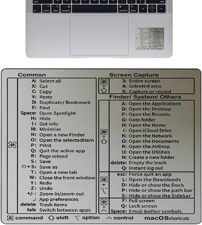 Keyboard Shortcuts - Quick Reference Decals, Durable Keyboard Labels ...