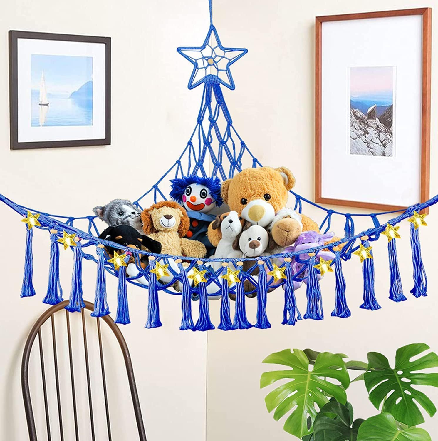 Amazon.com: Stuffed Animal Net or Hammock, Macrame Stuffed Animal ...