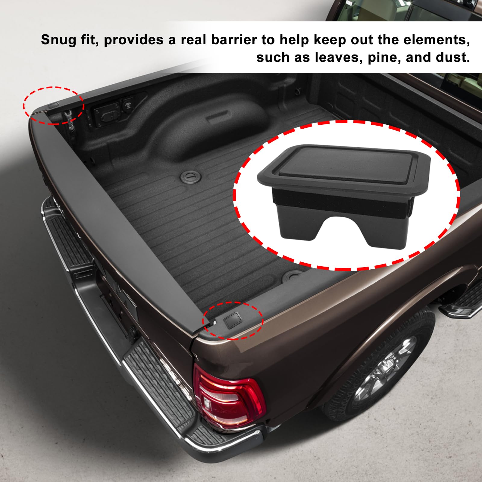 Ram 2019-2021 Bed Accessories Truck Bed Rail Stake Pocket Covers Caps ...
