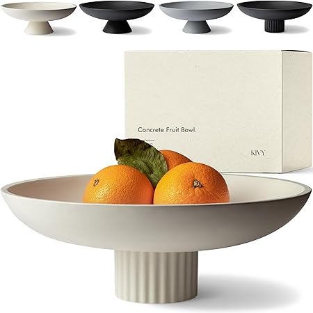 Amazon.com: KIVY Concrete Fruit Bowl for Kitchen Counter - Large ...