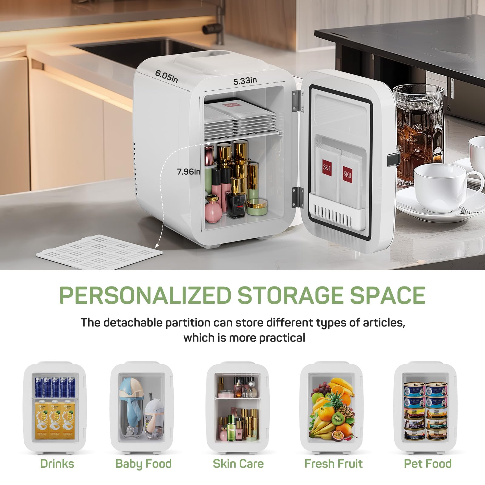 Snapklik.com : Mini Fridge, Small Portable Refrigerator For Skincare ...