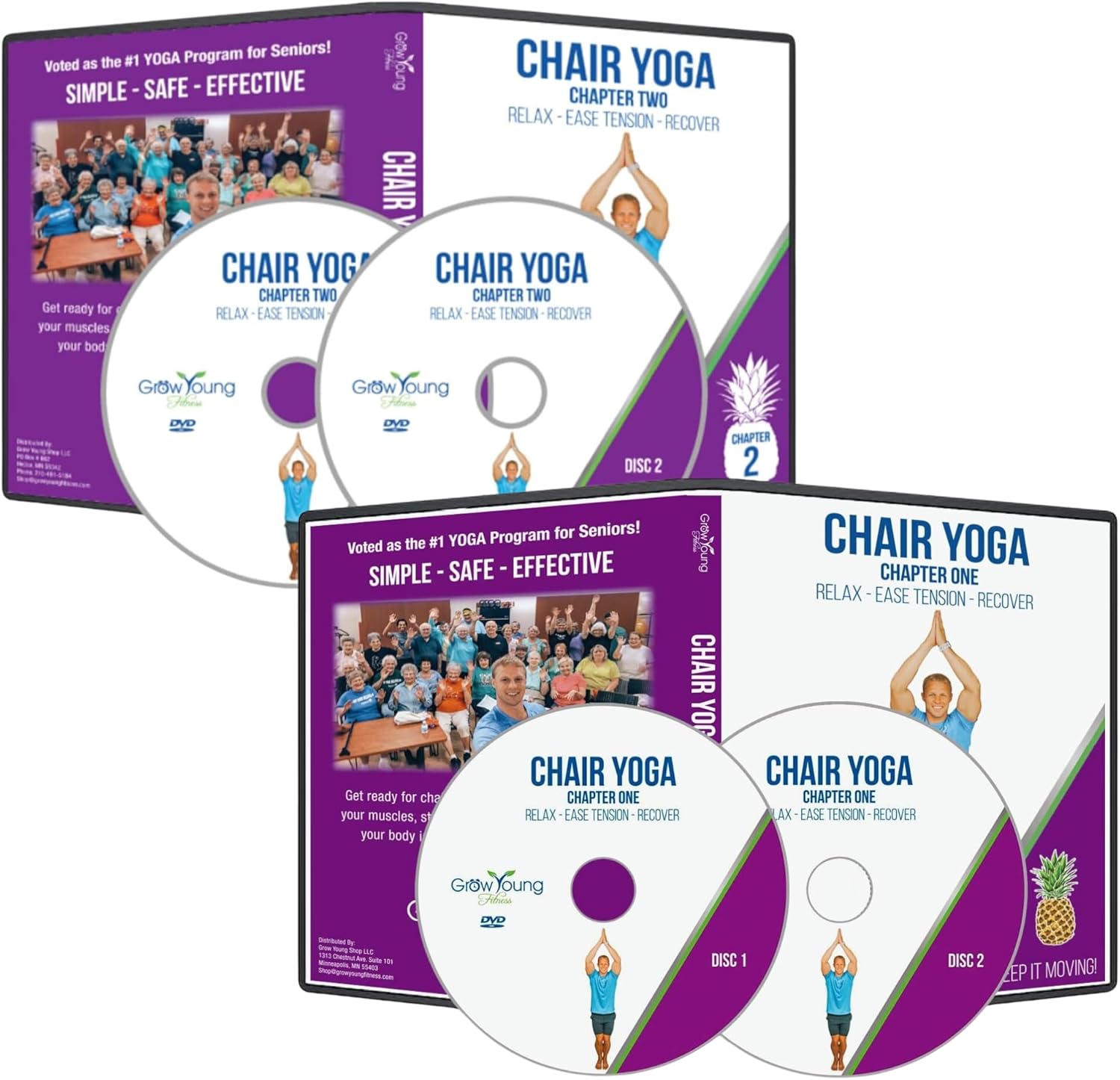 Grow Young Fitness Chair Yoga for Seniors - Seated Yoga Exercise DVDs ...