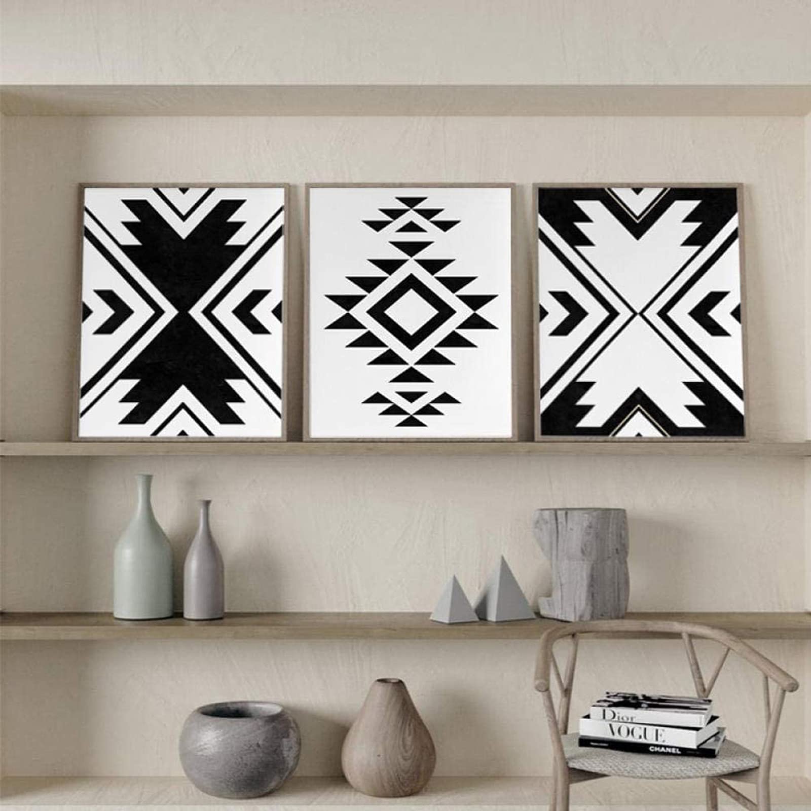 Black And White Aztec Print
