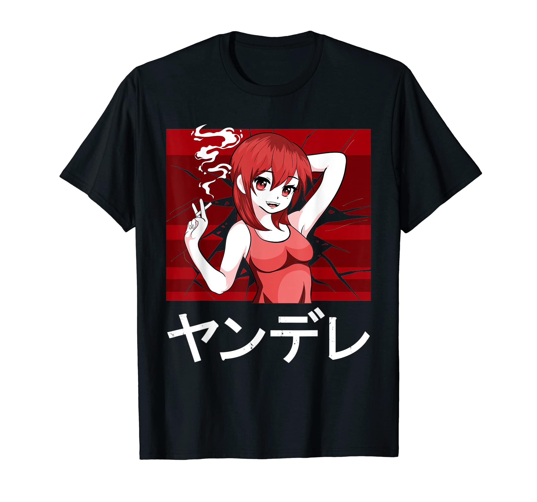 Buy Yandere Anime Girl Kanji Waifu Japanese Aesthetic Harajuku T-Shirt ...
