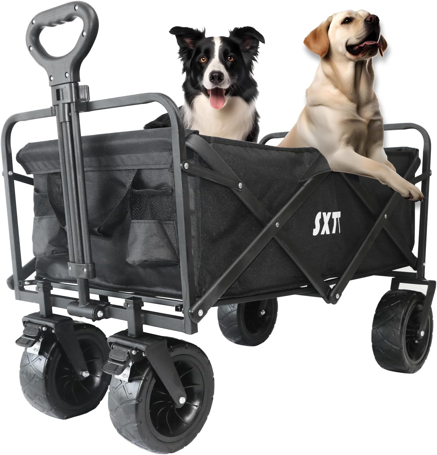 Amazon.com: ROSONG Large Collapsible Wagon Cart with Wheels - Foldable ...