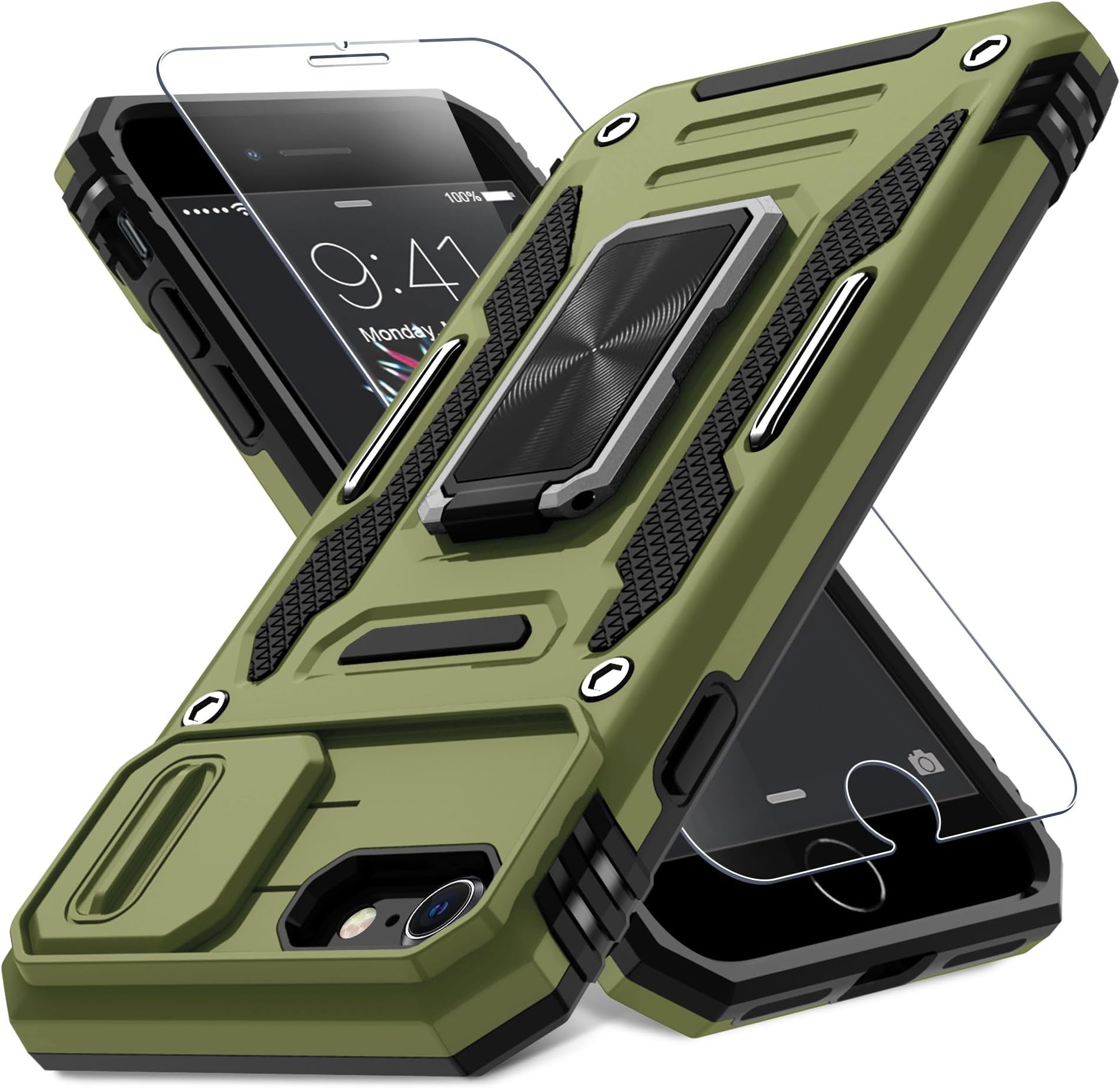 Amazon.com: DEERLAMN Case for iPhone 7 Plus/8 Plus Case with Slide ...