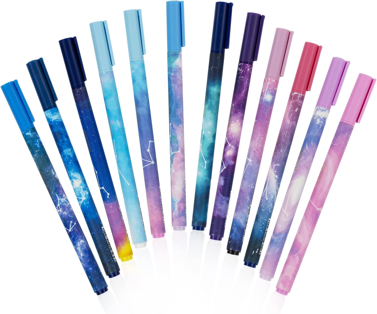 Amazon.com: Jisomin Retractable Gel Pens, Creative Galaxy Pens Black ...