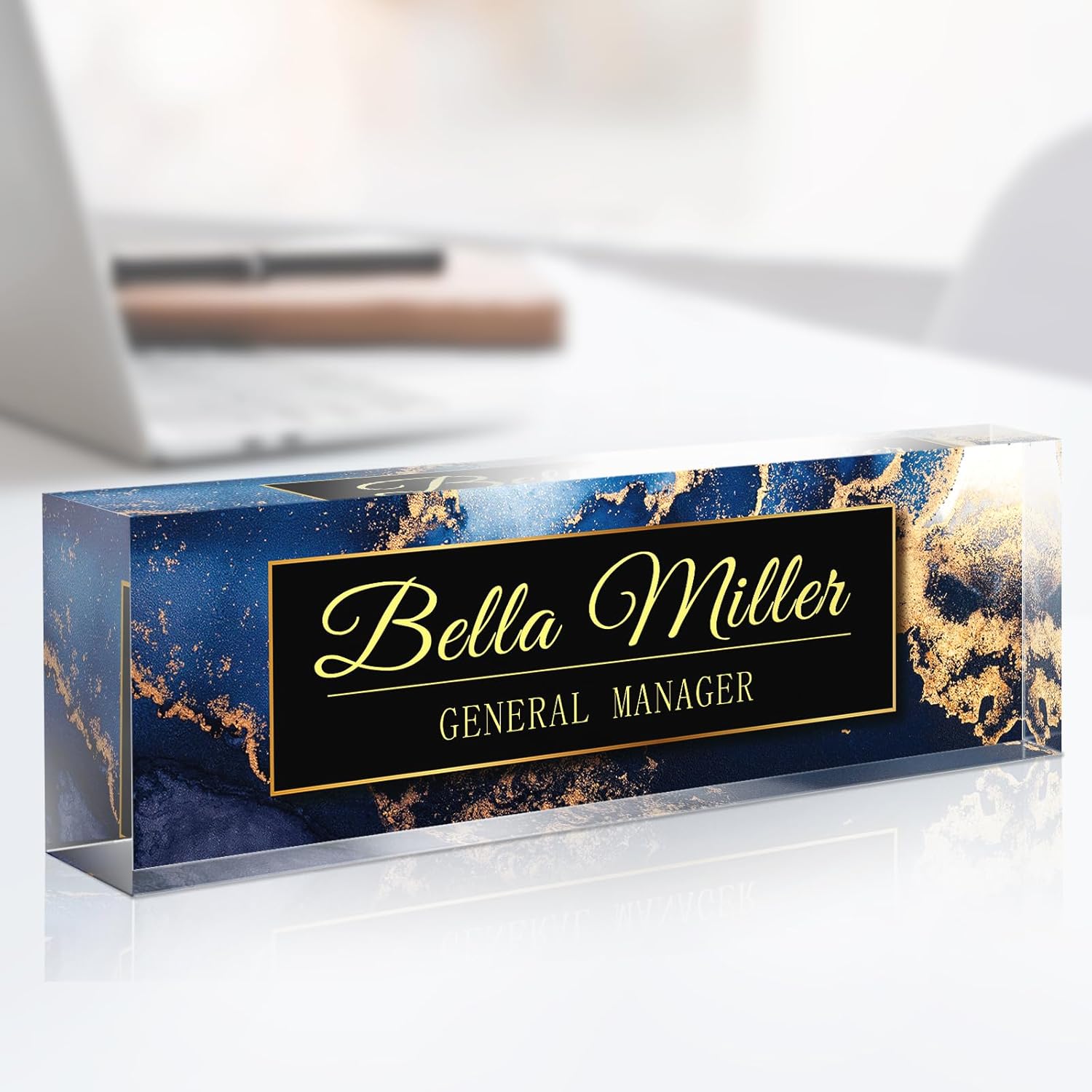 Amazon.com: DOCRAGI Custom Acrylic Name Plate for Desk, Personalized ...