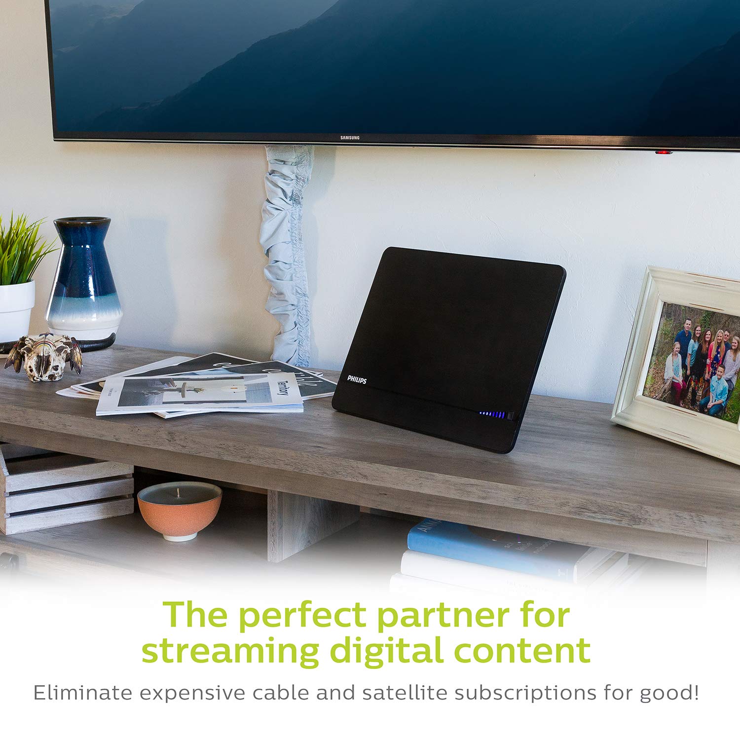 Philips Signal Strength LED TV Antenna, Visually Displays Signal ...