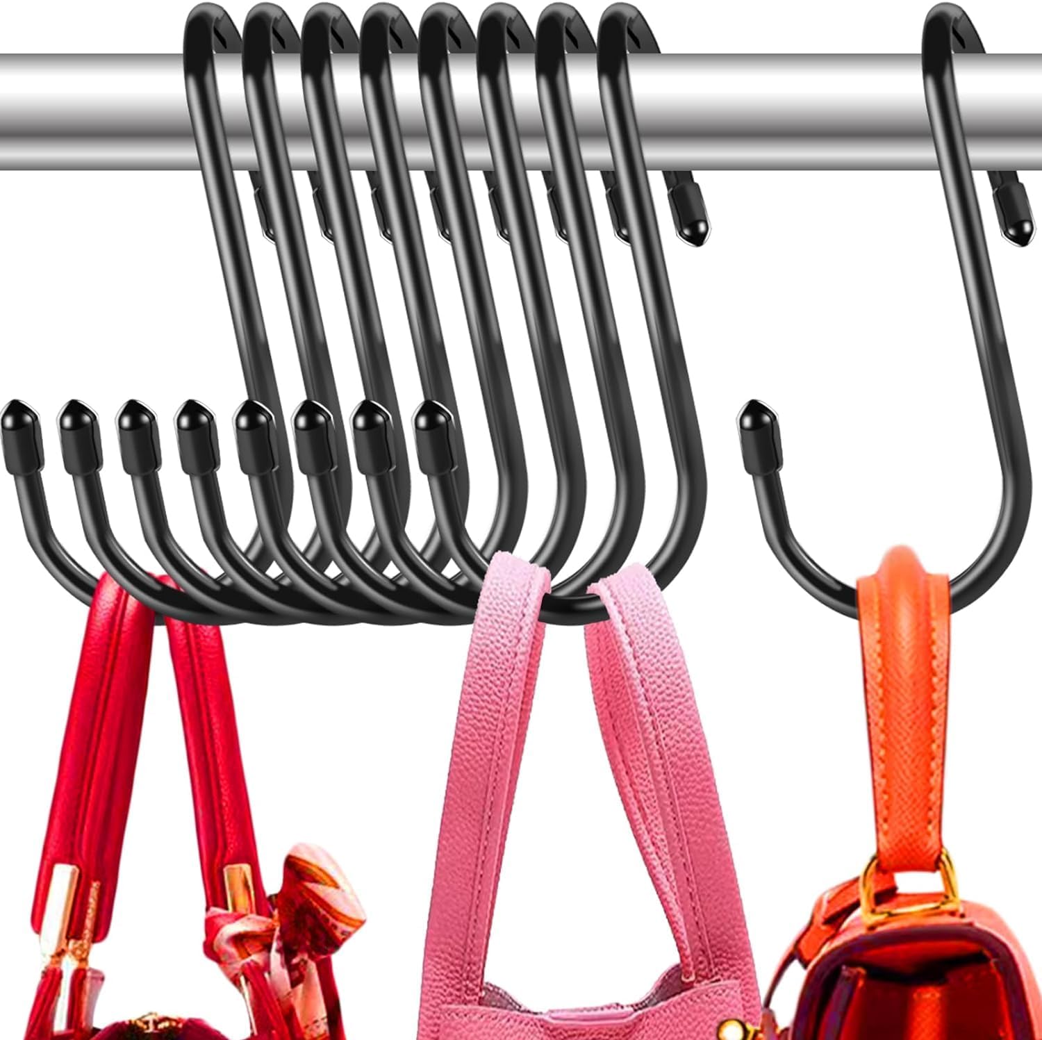 Amazon.com: HiGift Purse Hanger for Closet, Unique Twist Design Black ...