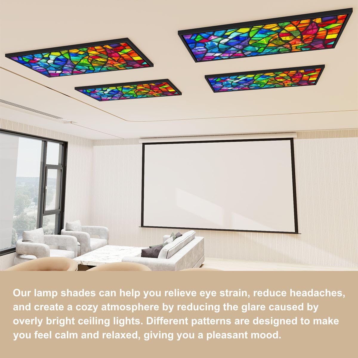 Custom Decorative Fluorescent Light Panels Styubn Aurora Borealis