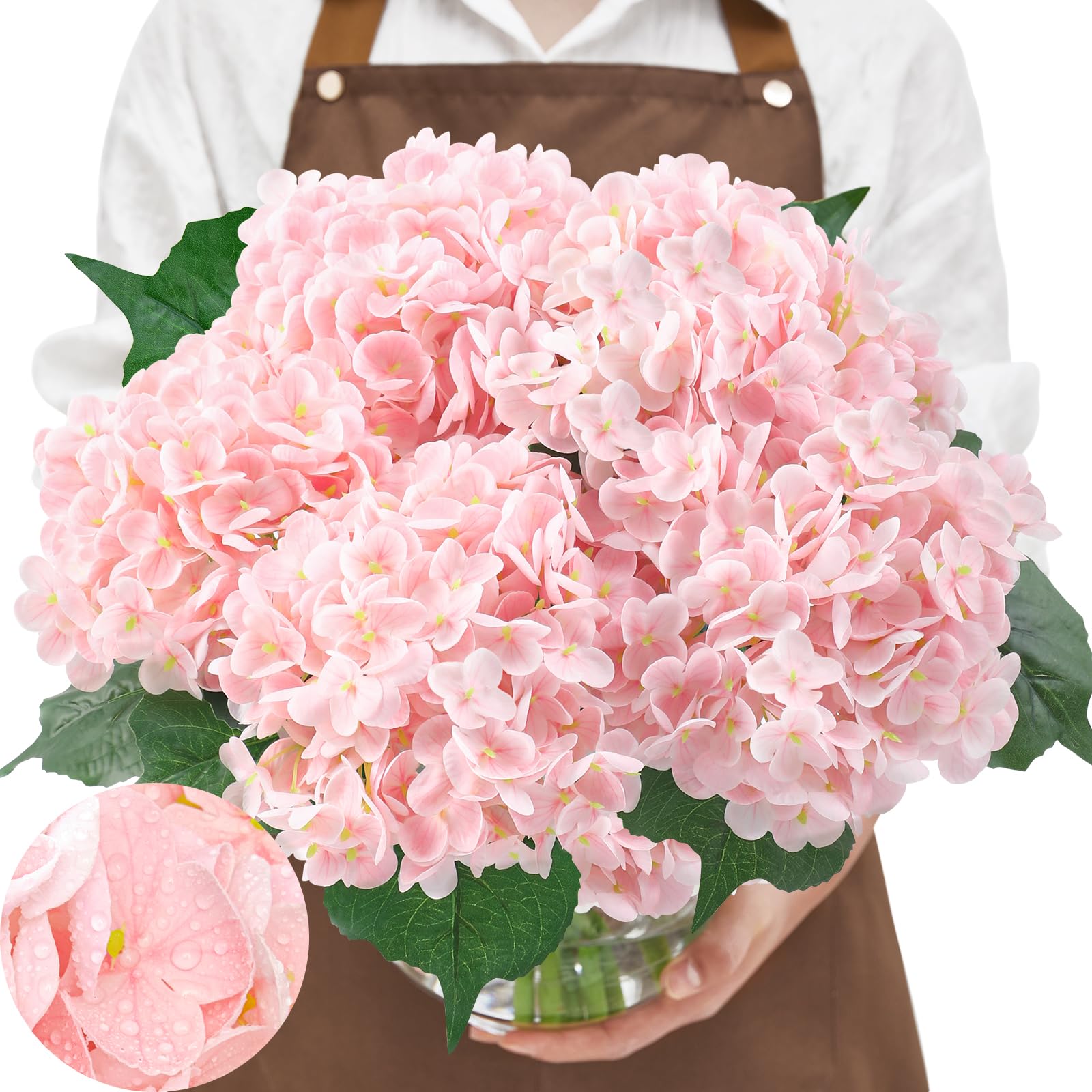 Amazon.com: Serwalin 𝟱𝙋𝘾𝙎 3D Real Touch Hydrangea Artificial Flowers ...