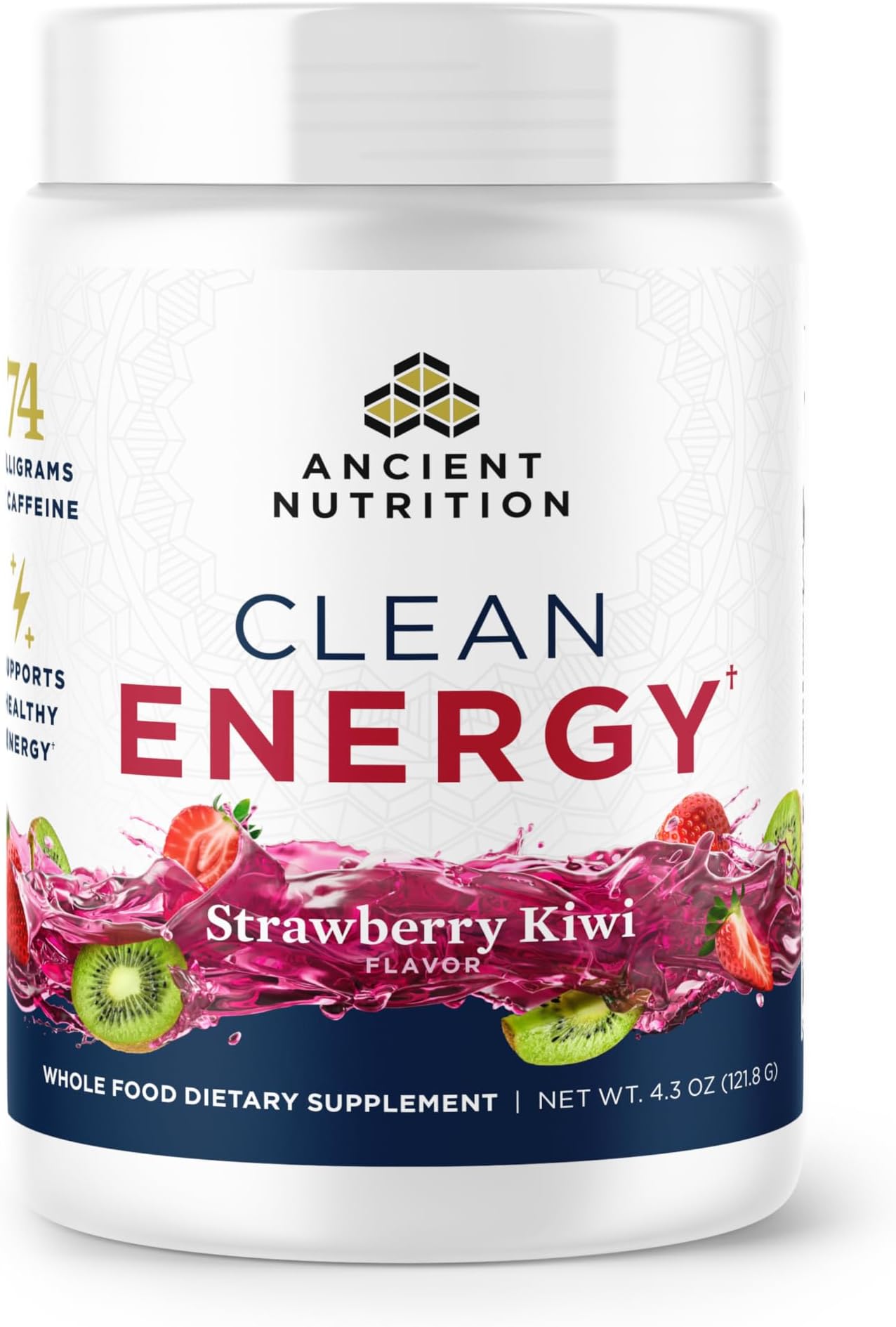 Amazon.com: Ancient Nutrition Clean Energy Powder, Strawberry Kiwi ...
